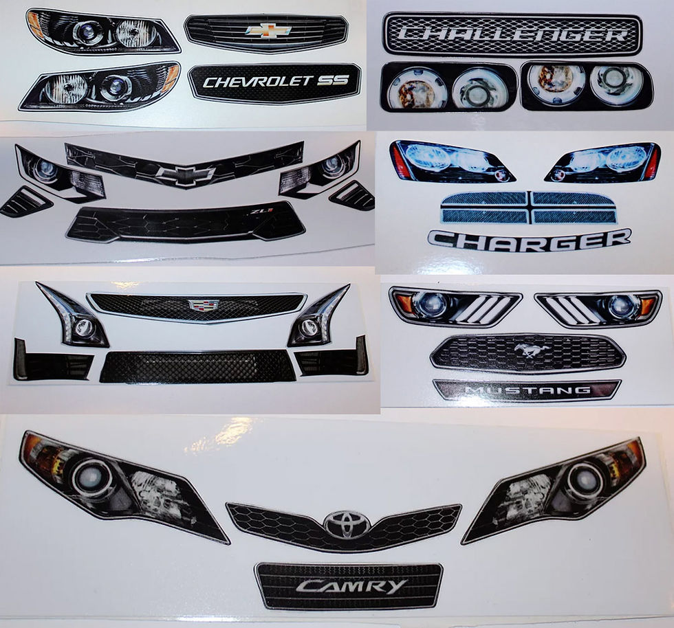 Late Model 1/8th Headlight Decal | Shark Rc Bodies