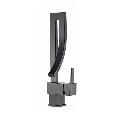 Kessler Superior Basin Mixer Tap Faucet Waterfall Matt Black | NewNova