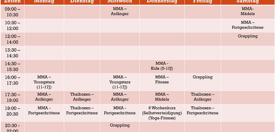 Wochenplan | KARLI GYM