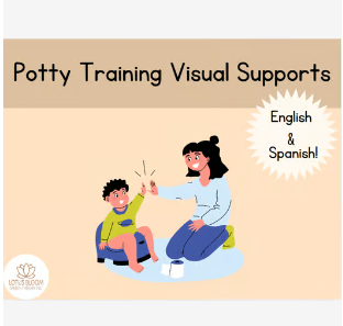 Bilingual Potty Training Visual Supports | Lotus+Bloom+Speech+L