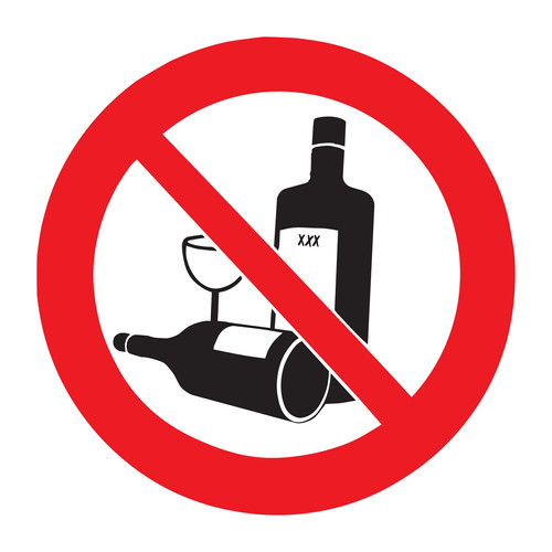 NO ALCOHOL SAFETY SIGN (ZP 22) | Hashtag Signs