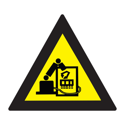 BEWARE OF ROBOT SAFETY SIGN (ZW 34) | Hashtag Signs