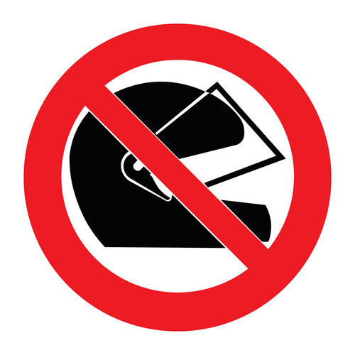 NO WEARING OF SAFETY HELMETS SAFETY SIGN (ZP 18) | Hashtag Signs