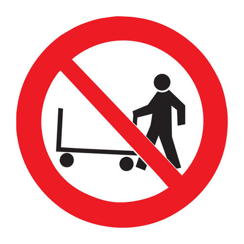 NO HAND TROLLEYS SAFETY SIGN (ZP 9) | Hashtag Signs