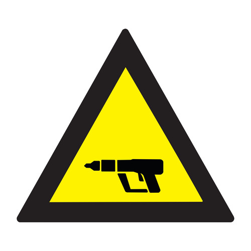 BEWARE OF NAIL GUN SAFETY SIGN (ZW 31) | Hashtag Signs