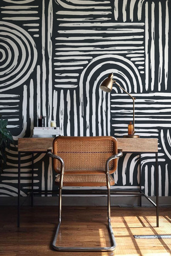 Brush Stroke Removable Wallpaper, Self Adhesive Abstract Wallpaper ...