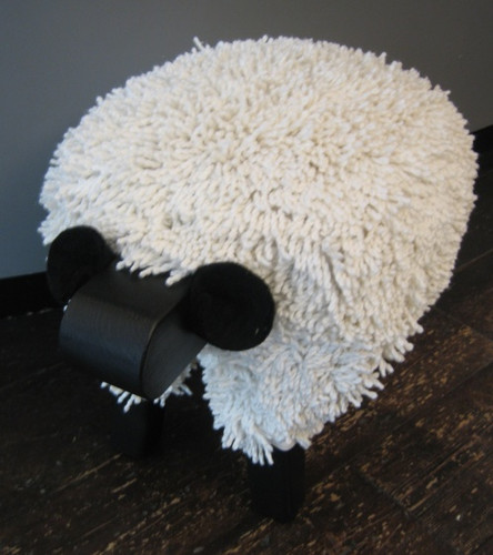 Ivory / Black Sheep Footstools | Coopers