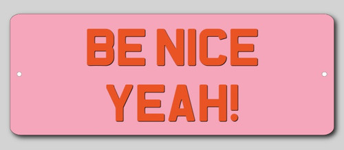 Be Nice Metal Sign | Coopers