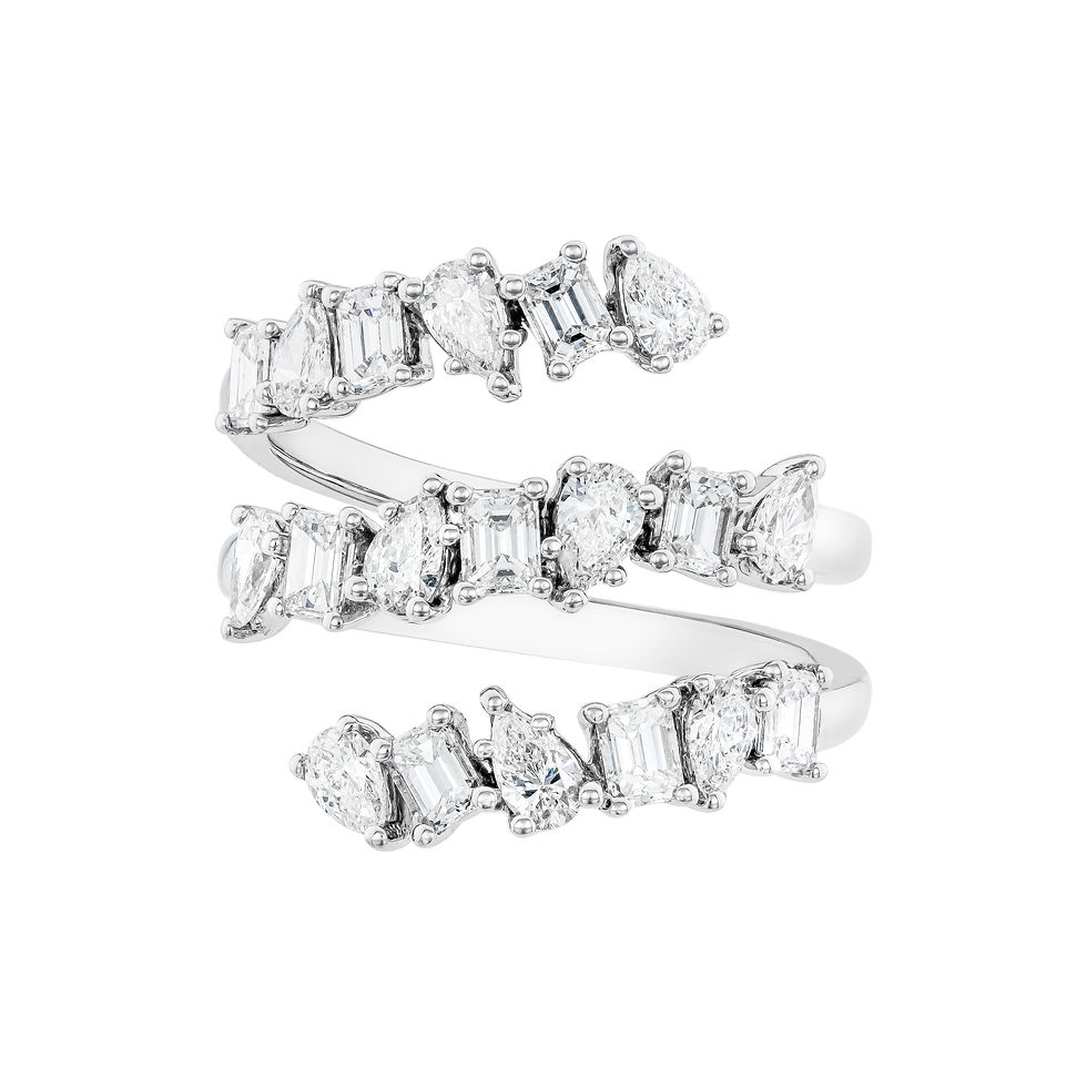 Multi-shape Three Row Ring | VERE Jewellery