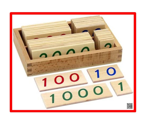 Montessori Number Cards with Box (1-9000) | Tumtum Land