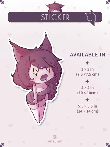Mitsu Chibi "Drool" - Sticker | Mitsu Art