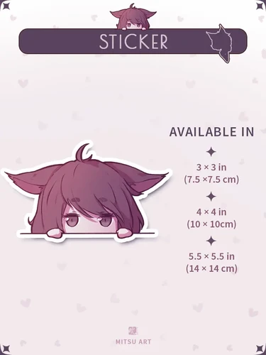 Mitsu Chibi "Peeping" - Sticker | Mitsu Art