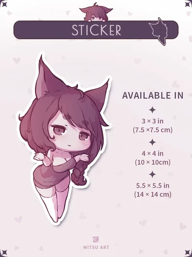 Mitsu Chibi "Shrug" - Sticker | Mitsu Art