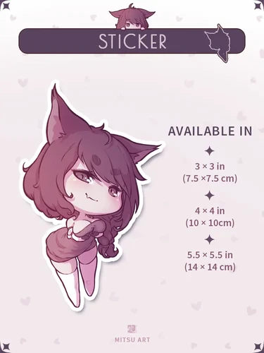 Mitsu Chibi "Smug" - Sticker | Mitsu Art