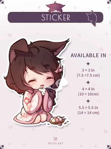 Mitsu Chibi Color "Japan Tea Time" - Sticker | Mitsu Art