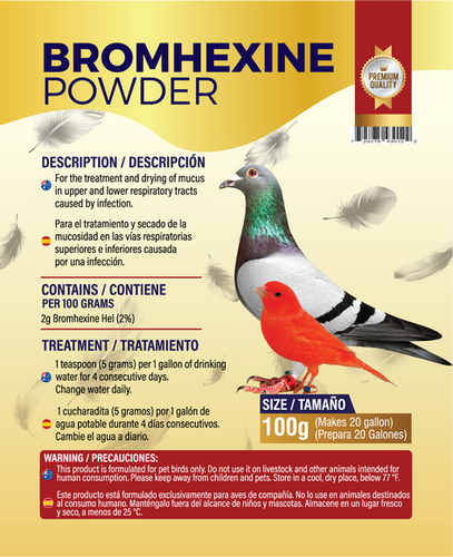 Bromhexine: Respiratory Drying Agent for Pigeons & Pet Birds ...