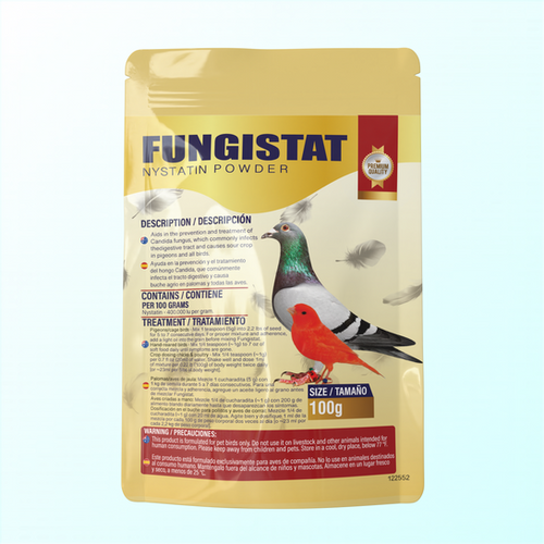 Fungistat Powder - Nystatin Candida Treatment for Birds | GALLOSYMAS.COM