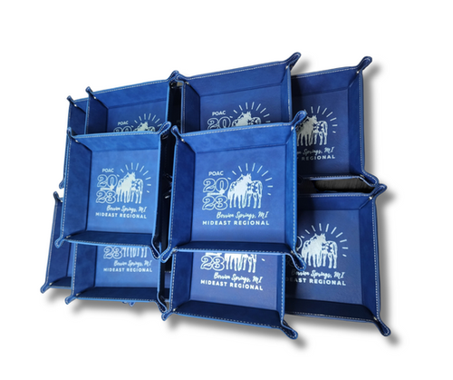6" x 6" Leatherette Snap Up Tray | Gettin' Branded