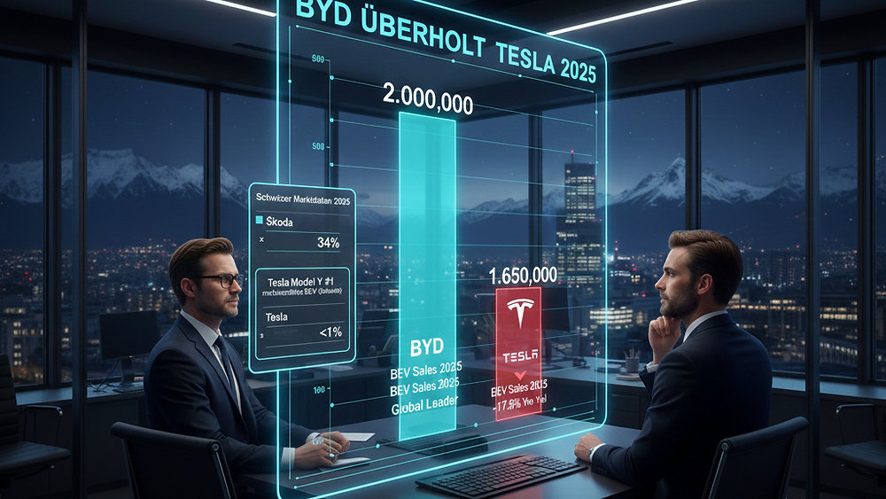 BYD hat Tesla als weltweit grösster E-Autohersteller abgelöst