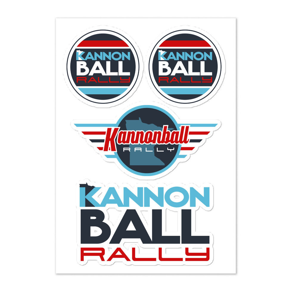 The Kannonball Rally Sticker sheet | The Kannonball Rally