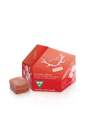 Wyld Gummy Pack THC Sour Cherry (I) 100mgTHC | Humboldt's Premium