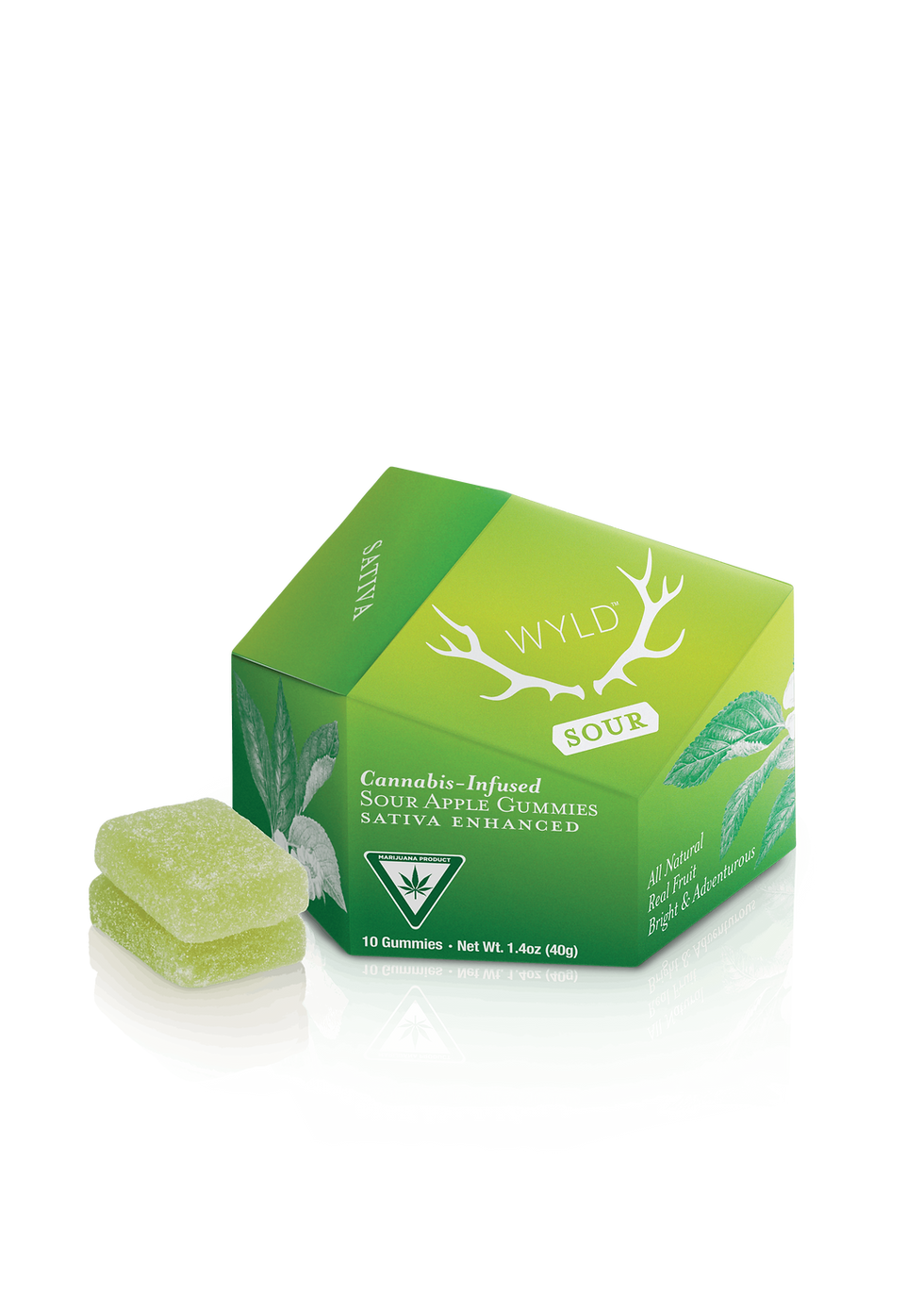 Wyld Gummy Pack THC Sour Apple (S) 100mgTHC | Humboldt's Premium