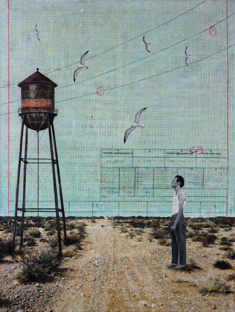 db Waterman Original Art | original mixed media urban landscape paintings