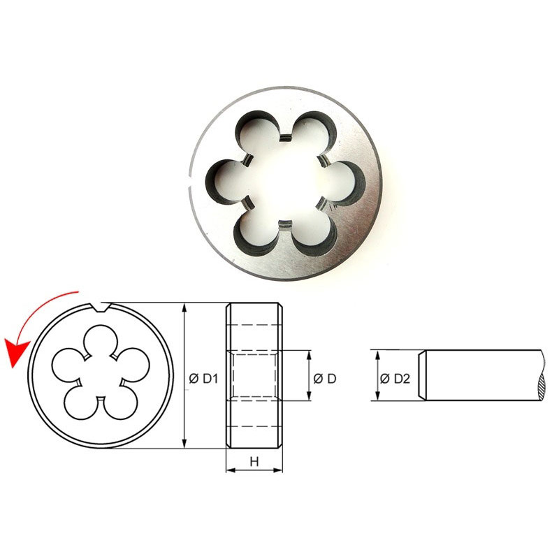 TR 20 x 4 Filiera TONDA, Sinistra, TR