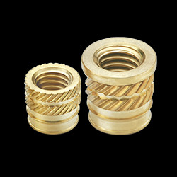 Inserti per plastica in ottone S19, S20 corti, inserimento a caldo