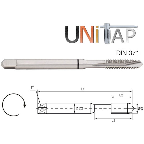 MACHINE Tap Form B, Universal use, Metric