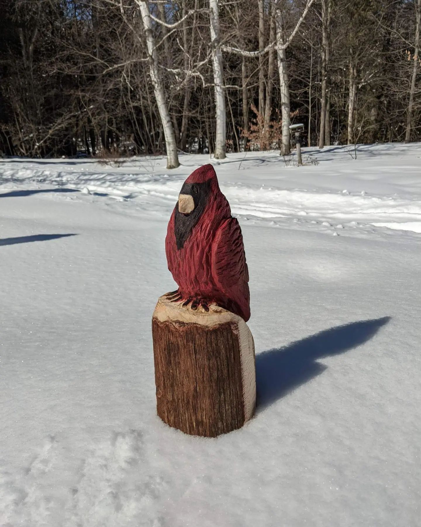 Chainsaw Carved Cardinal | Springhill Saw Co.