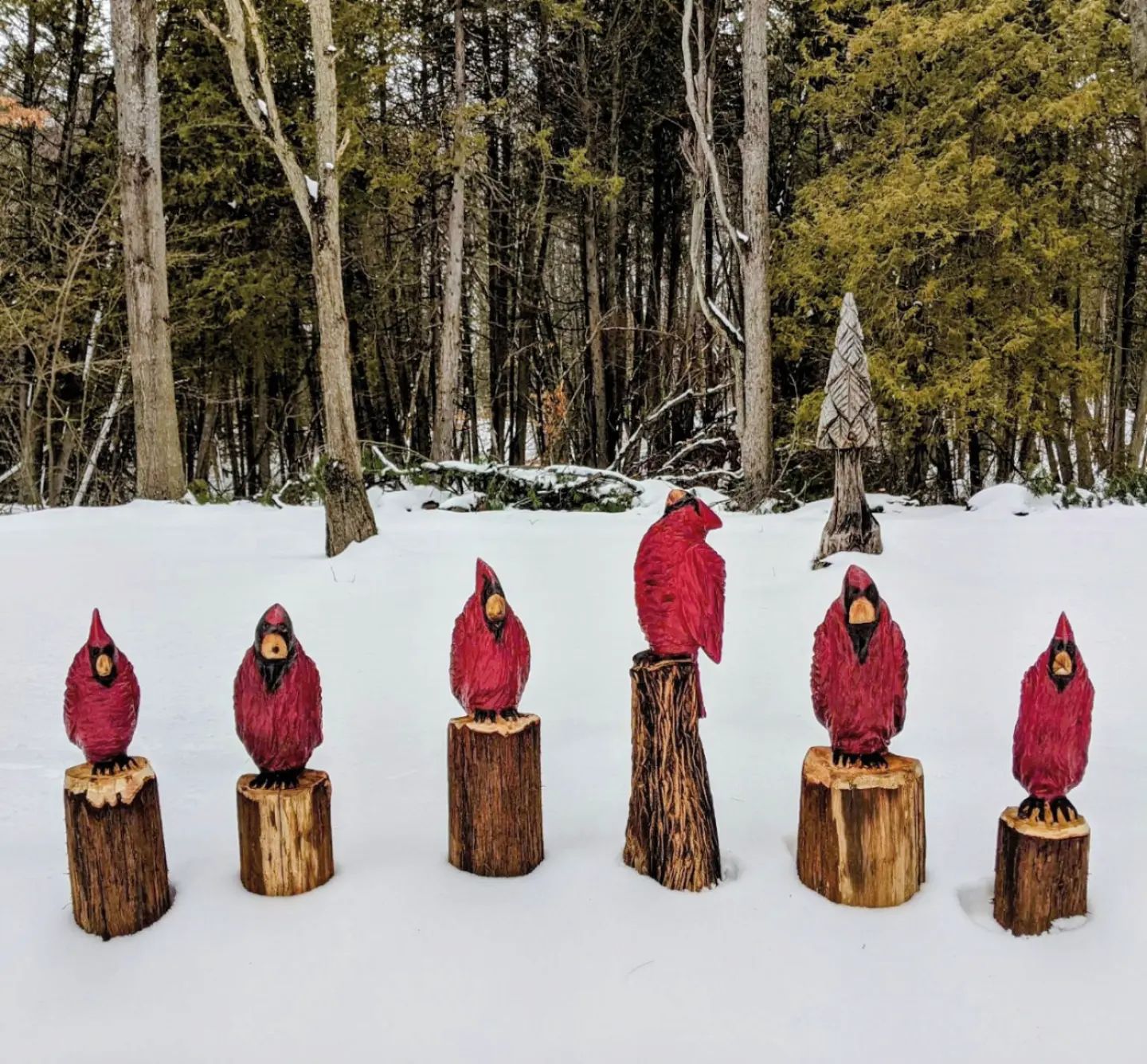 Chainsaw Carved Cardinal | Springhill Saw Co.