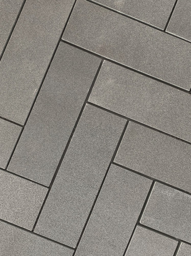 Grey Basalt 48x148x10mm Herringbone Mosaic Tile | marblemosaics