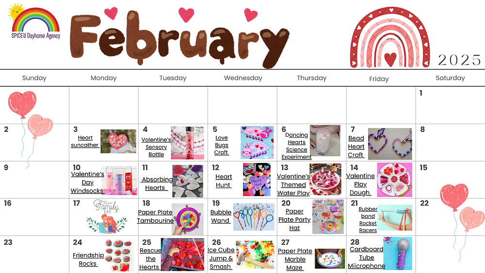 February activity calendar!!!
