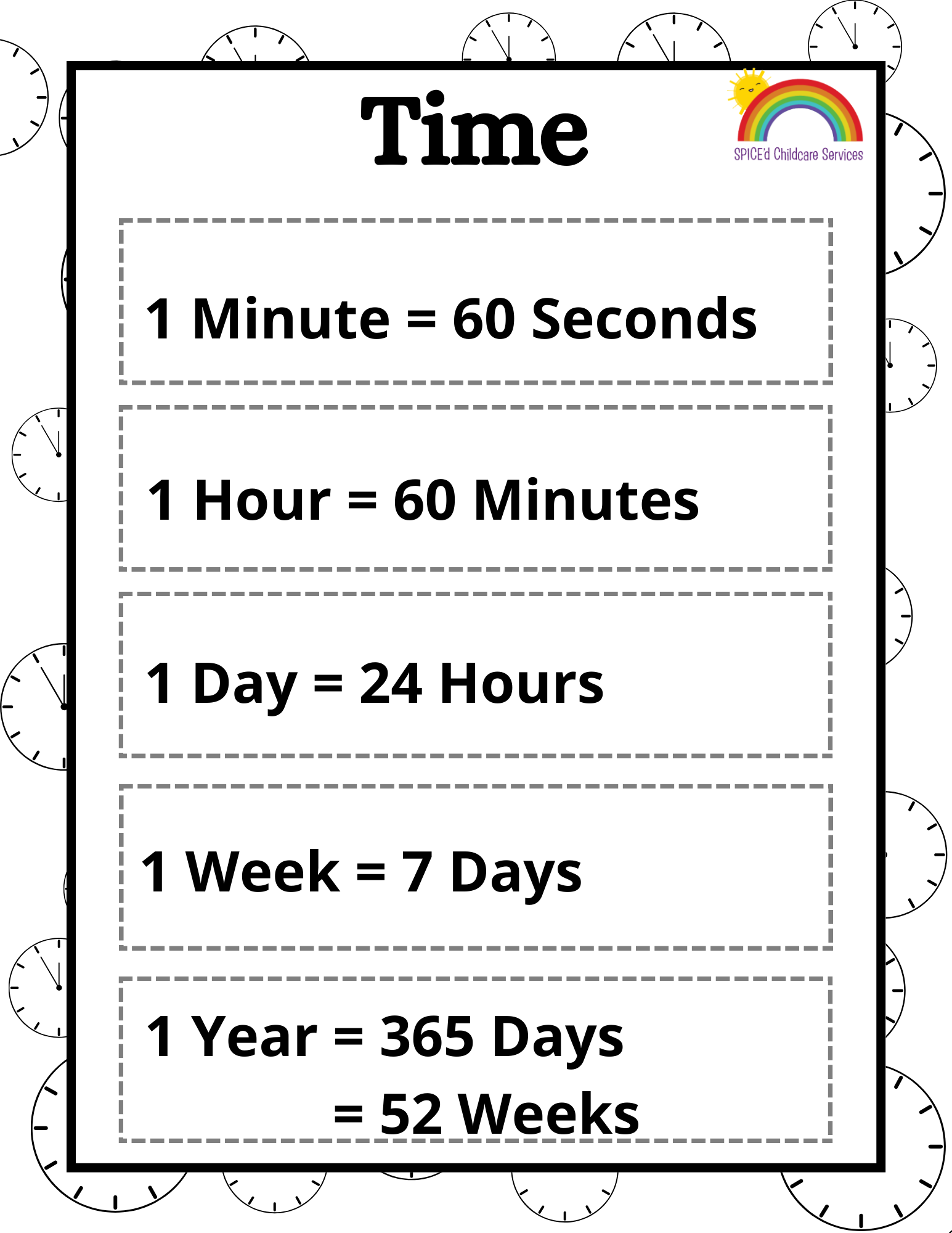 All About Time: Comprehensive worksheets for children