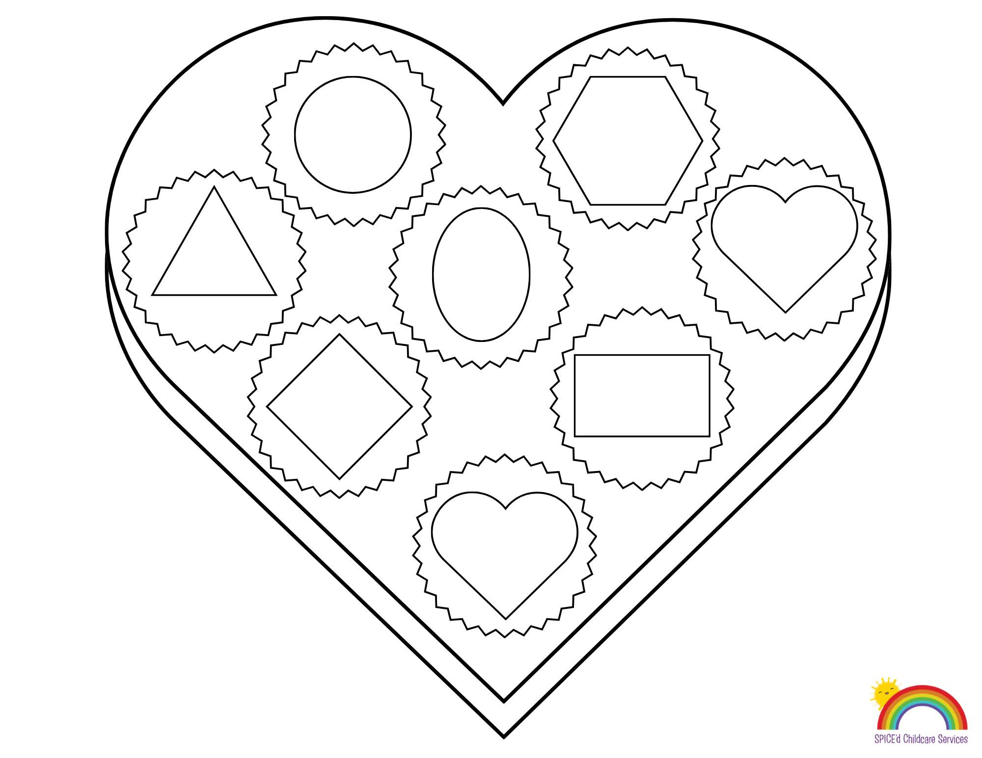 Valentine's Chocolate Box Shape Matching