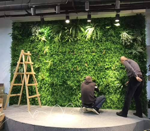 Customized artificial vertical grass wall PLANTWALL056 | artificial-forest