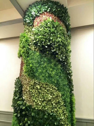 Customized column plant wall PLANTWALL036 | artificial-forest