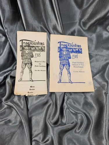 WWI FORT SILL THANKSGIVING MENUS | The War Front
