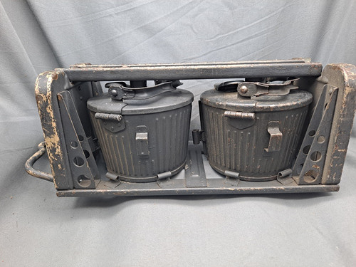 WWII German Machine Gun Drums and Carrier | The War Front