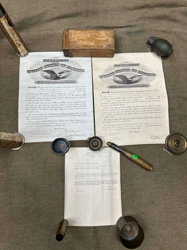 WWI DOCUMENTS OF BRIGADIER GENERAL HOWARD LAUBACH & PRESIDENT SIGNATURE ...
