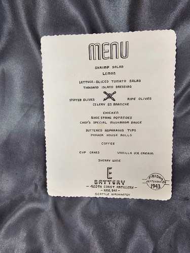 WWII 420th US COAST ARTILLERY MENU | The War Front
