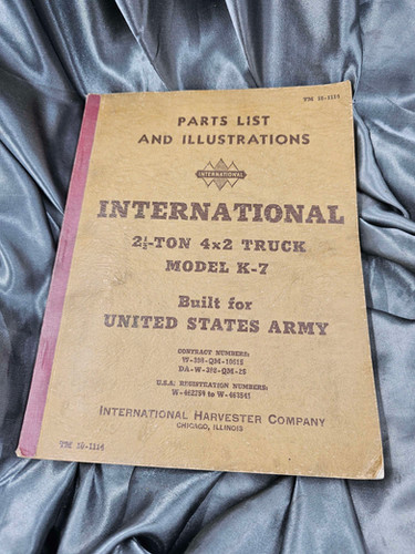 WWII INTERNATIONAL 2 1/2 TON TRICK PARTS LIST | The War Front