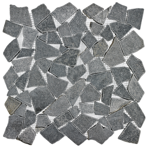 Basalt Pebbles Honed+Tumbled Marble Mosaic | Gena Decor Inc
