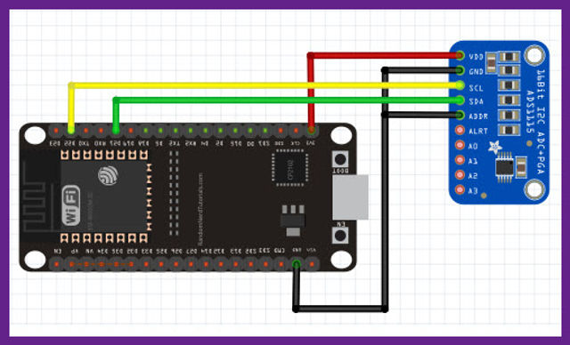 Ads1115 I2c External Adc With Esp32 In Arduino Ide 42 Off