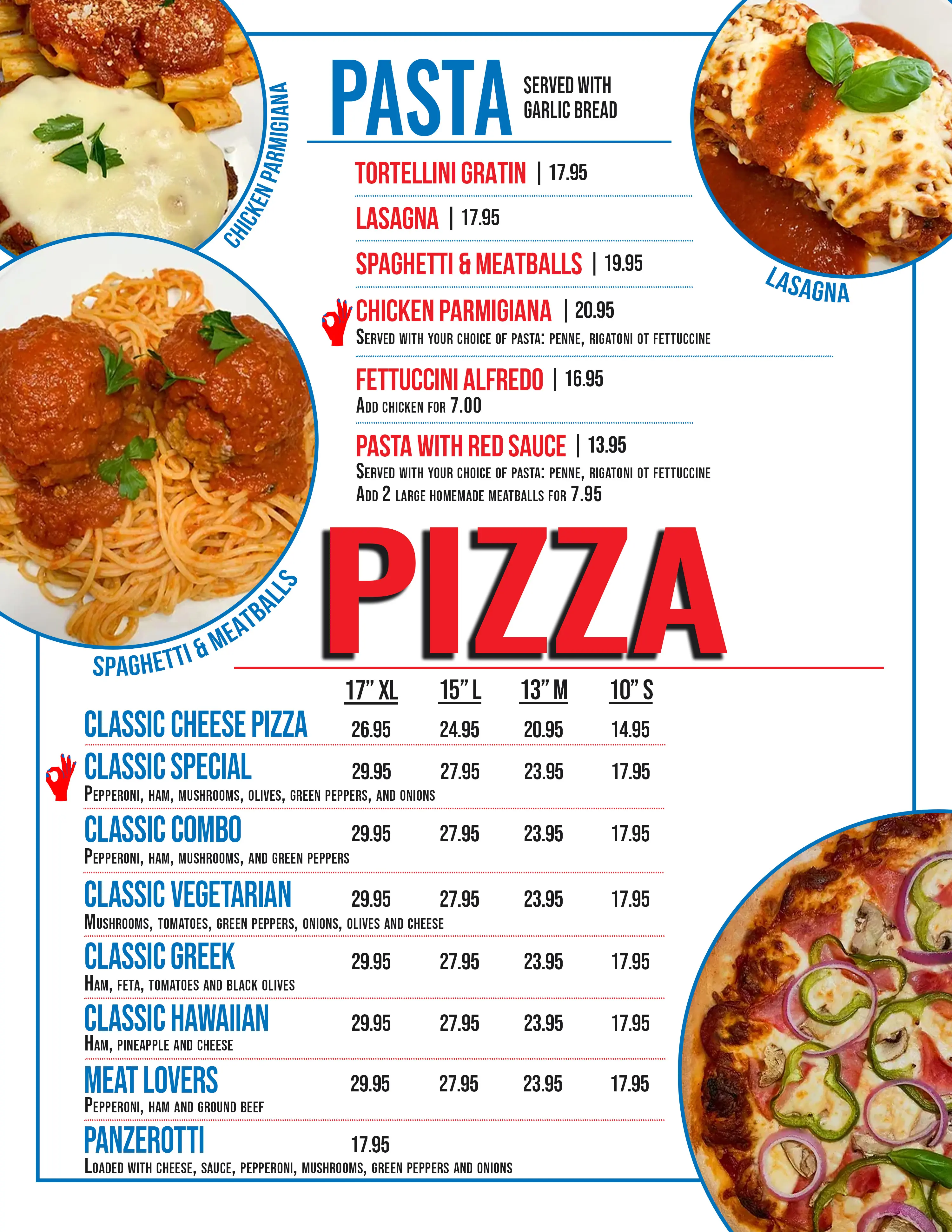 Menu | Classics Billiards