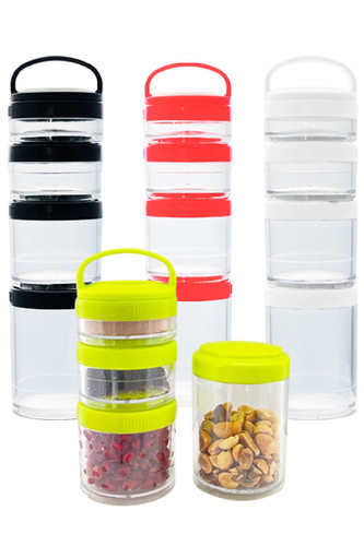 Zunammy Portable Stackable Food Leak Proof Storage Containers ( 2 Pack ...