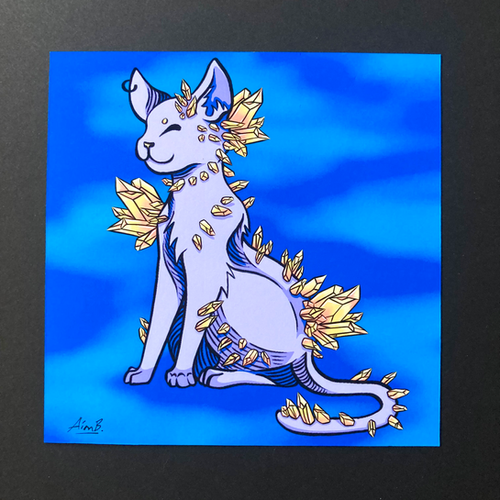 Gem Cat Print | aimeeb