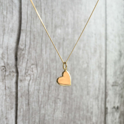 Heart of Gold 18ct Solid Gold Pendant | hilomilo