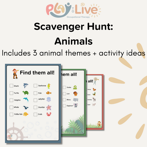 Scavenger Hunt: Animals (digital download) | Play To Live Occupat